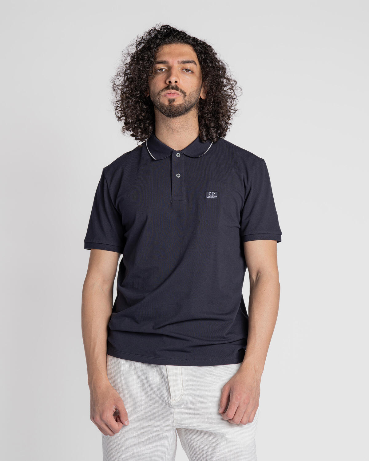 C.P. Company STRETCH PIQUET SHORT SLEEVE POLO | 18CMPL097A005263W-888 ...